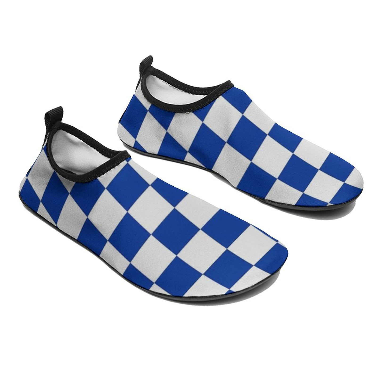 Kentucky Checkerboard Blue And White Water Shoes Beach Slip-on Shoes ...