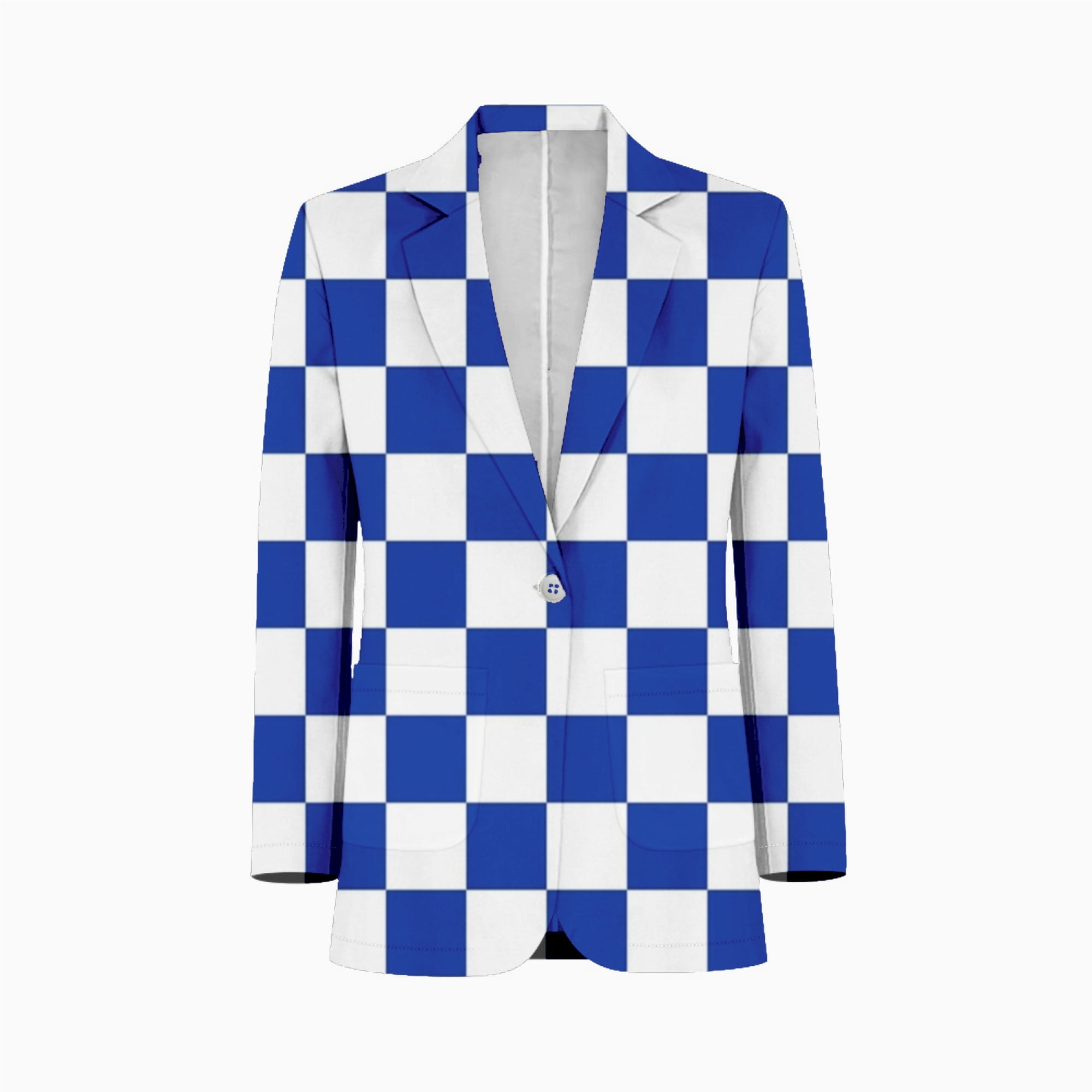 Kentucky Checkerboard Blue and White Customized Men's Suits full man ...