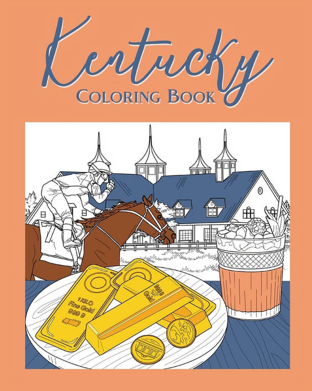 Kentucky Coloring Book: Painting on USA States Landmarks and Iconic ...