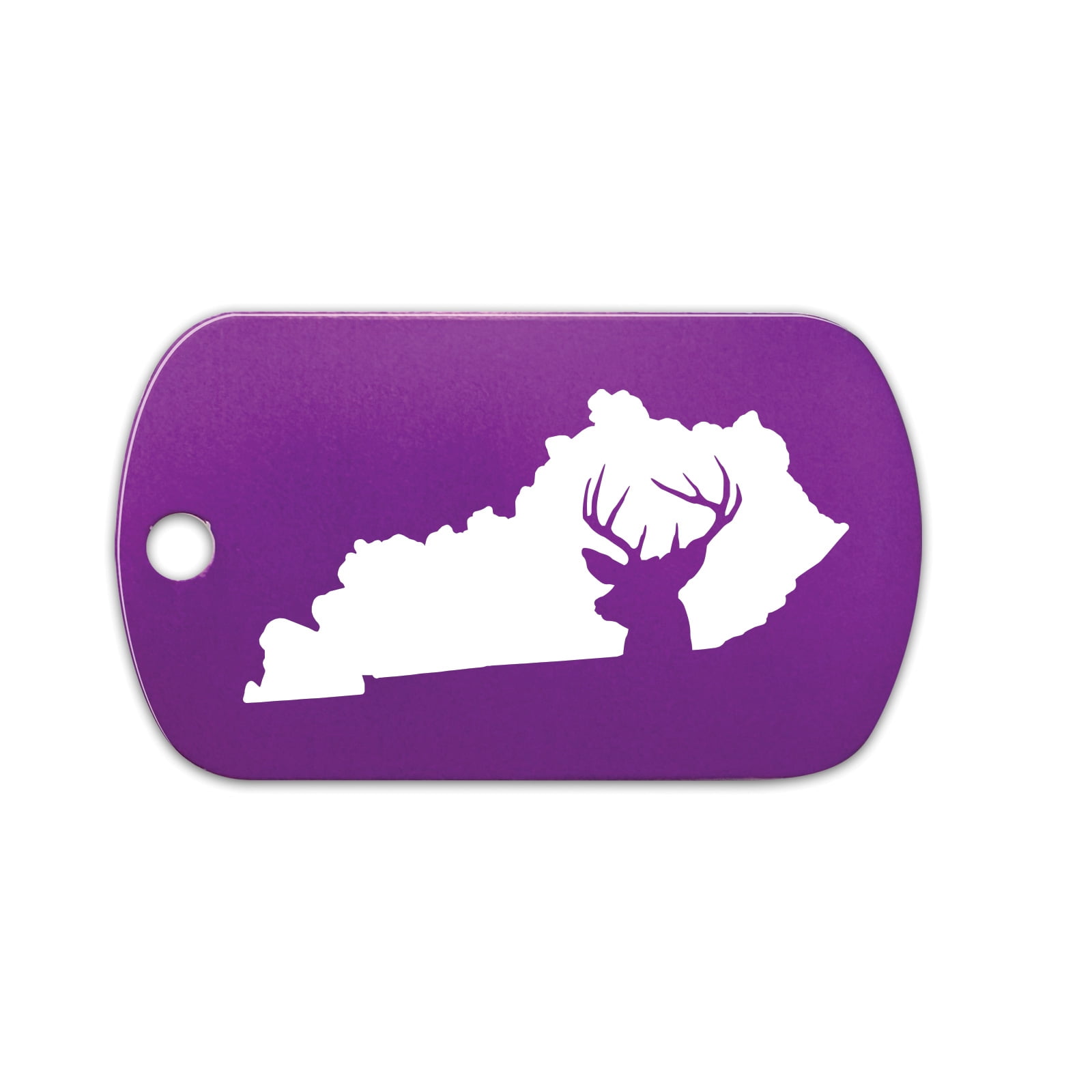 Kentucky Deer State GI Dog Tag Aluminum Keychain buck hunt hunting ...