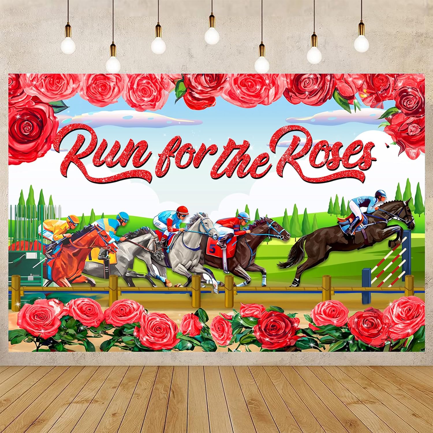 Kentucky Derby Backdrop Banner Decorations Horse Racing Derby Day ...