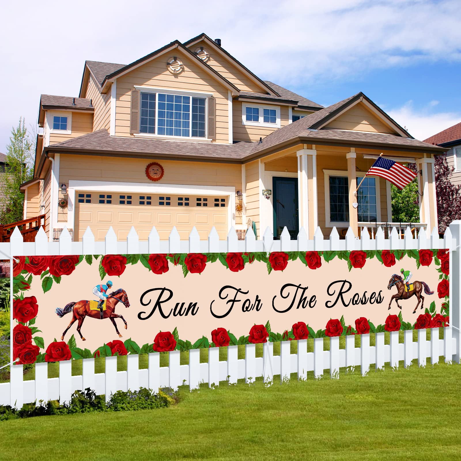 Kentucky Derby Banner Horse Race Party Supplies rations Derby Race Run ...