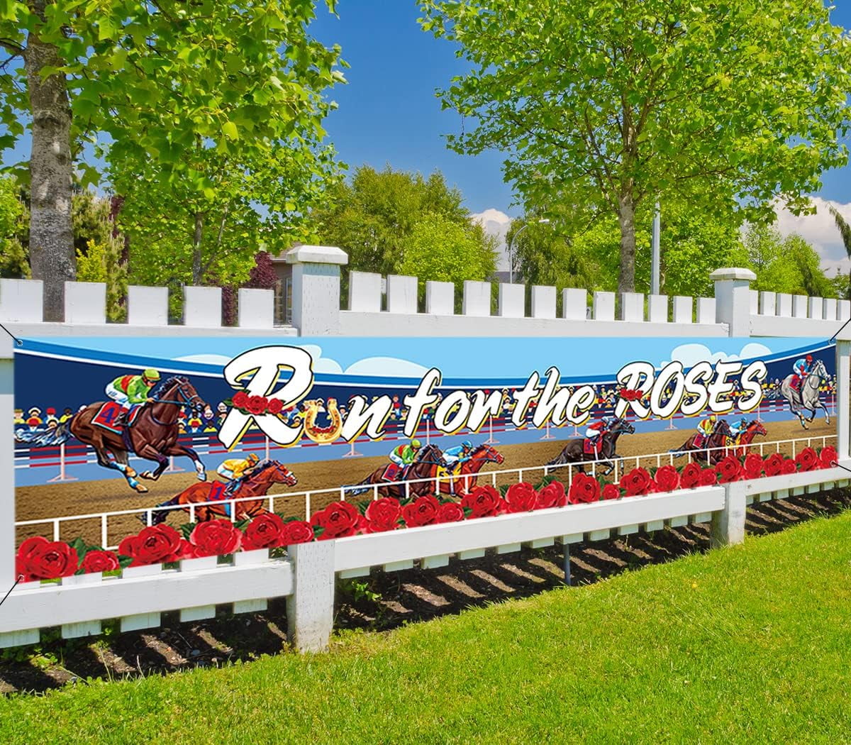 Kentucky Derby Banner-Run for the Roses Yard Sign Derby Day Party ...
