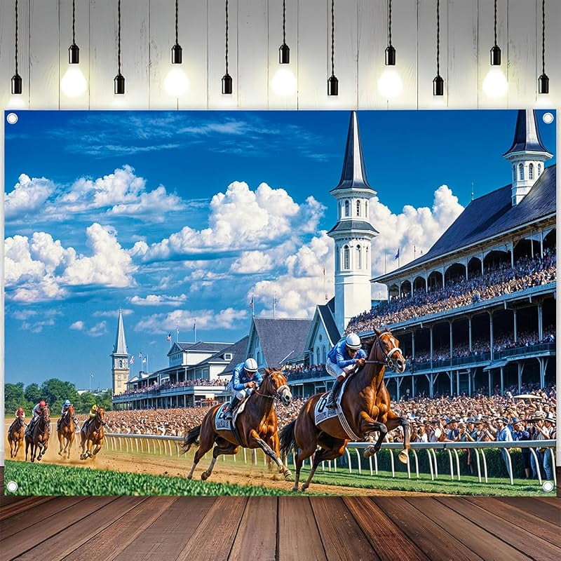 Kentucky Derby Decoration Backdrop ，Horse Racing Themed Backdrop Derby ...