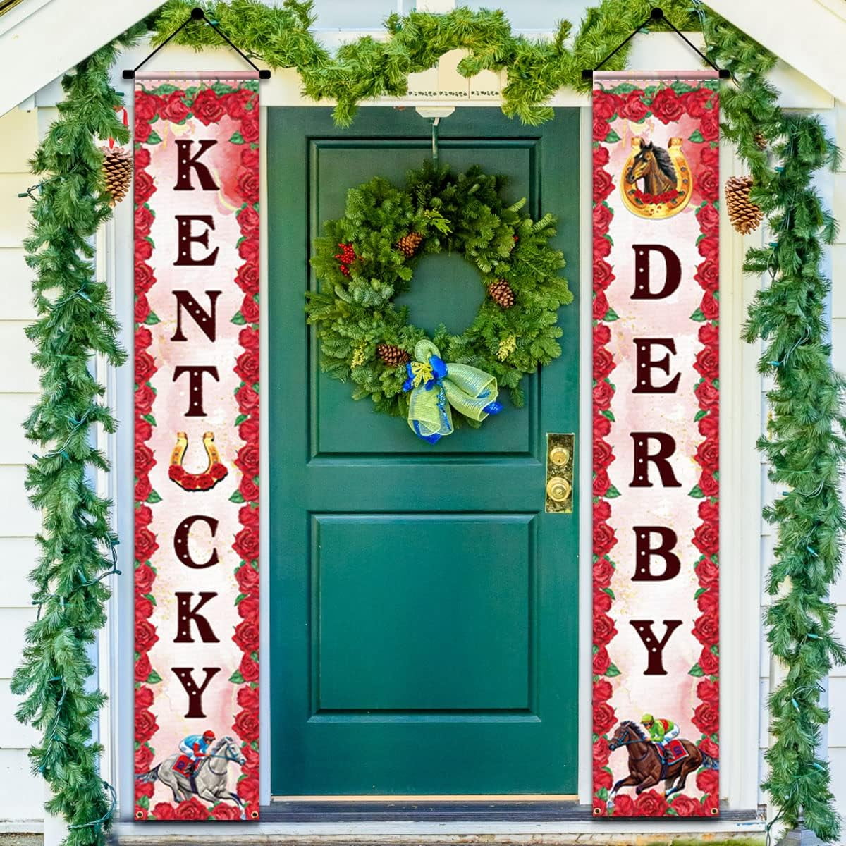 Kentucky Derby Decorations Outdoor Kentucky Derby Porch Sign Banner ...