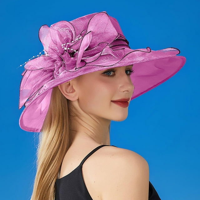 Kentucky Derby Hats For Women 2024 Elegant Organza Church Hat British