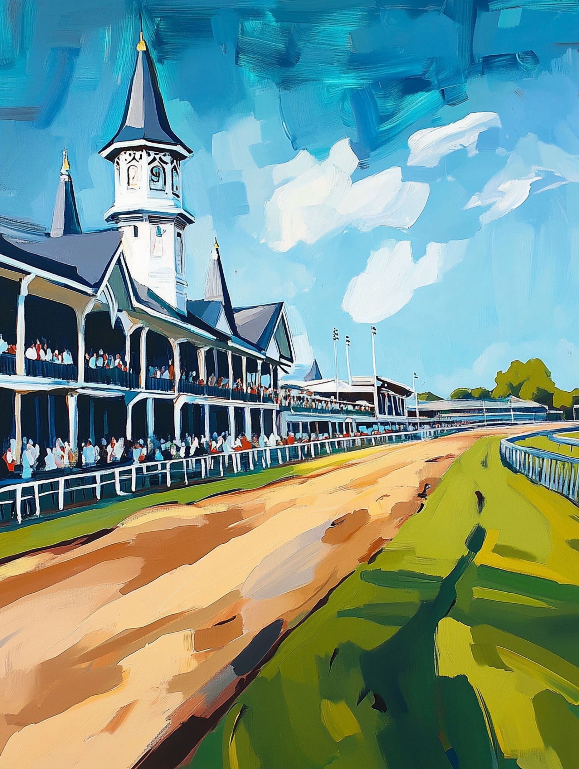 Kentucky Derby Racetrack Canvas Print/Wall Art， Perfect for Living Room ...