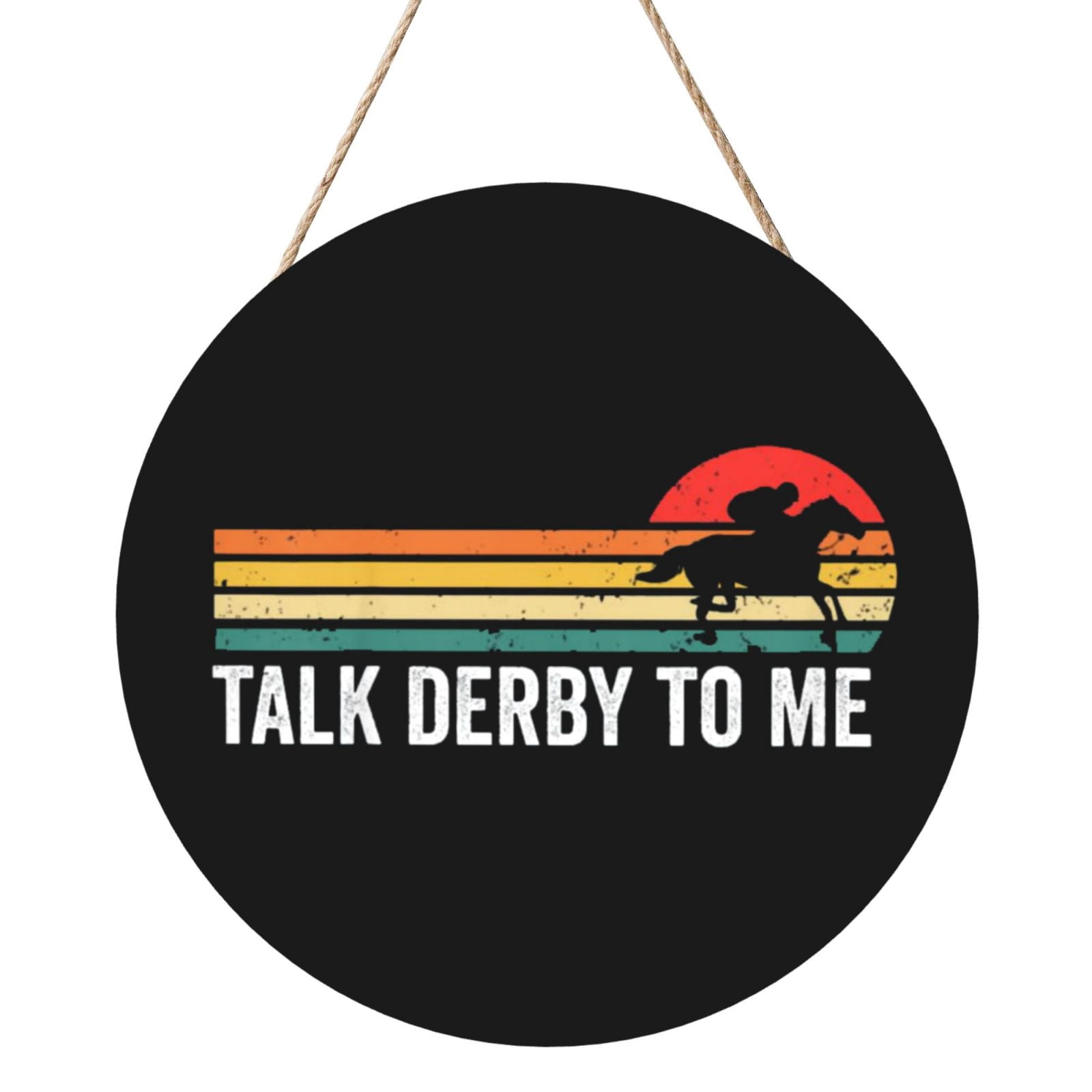 Kentucky Derby Wooden Hanging Sign Ornament Welcome Sign For Front Door ...