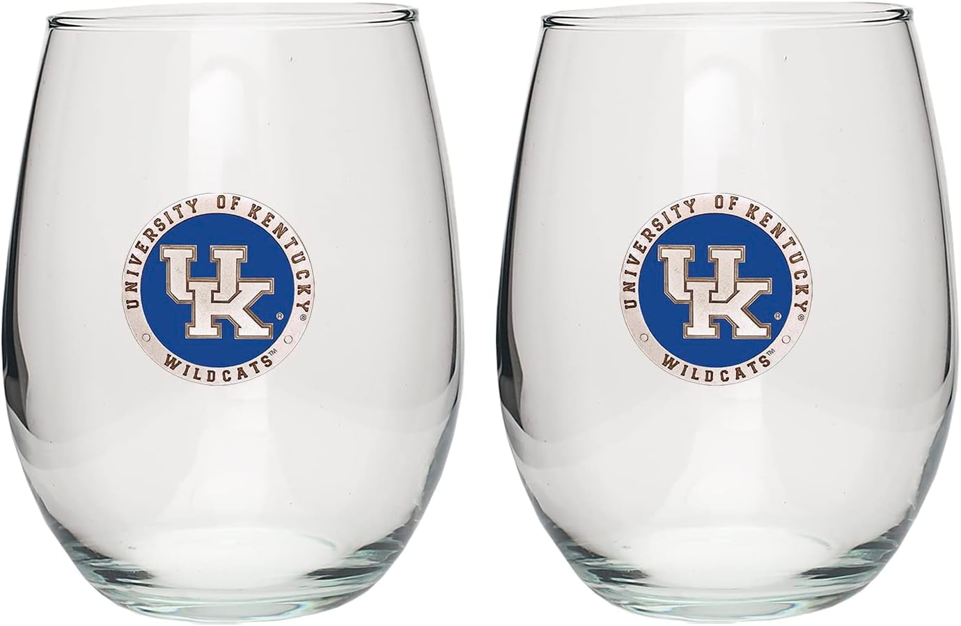 Kentucky Glass Goblets – Set of 2 | 15 OZ Goblet Wine Glasses | Expertly Crafted Pewter Glass ...
