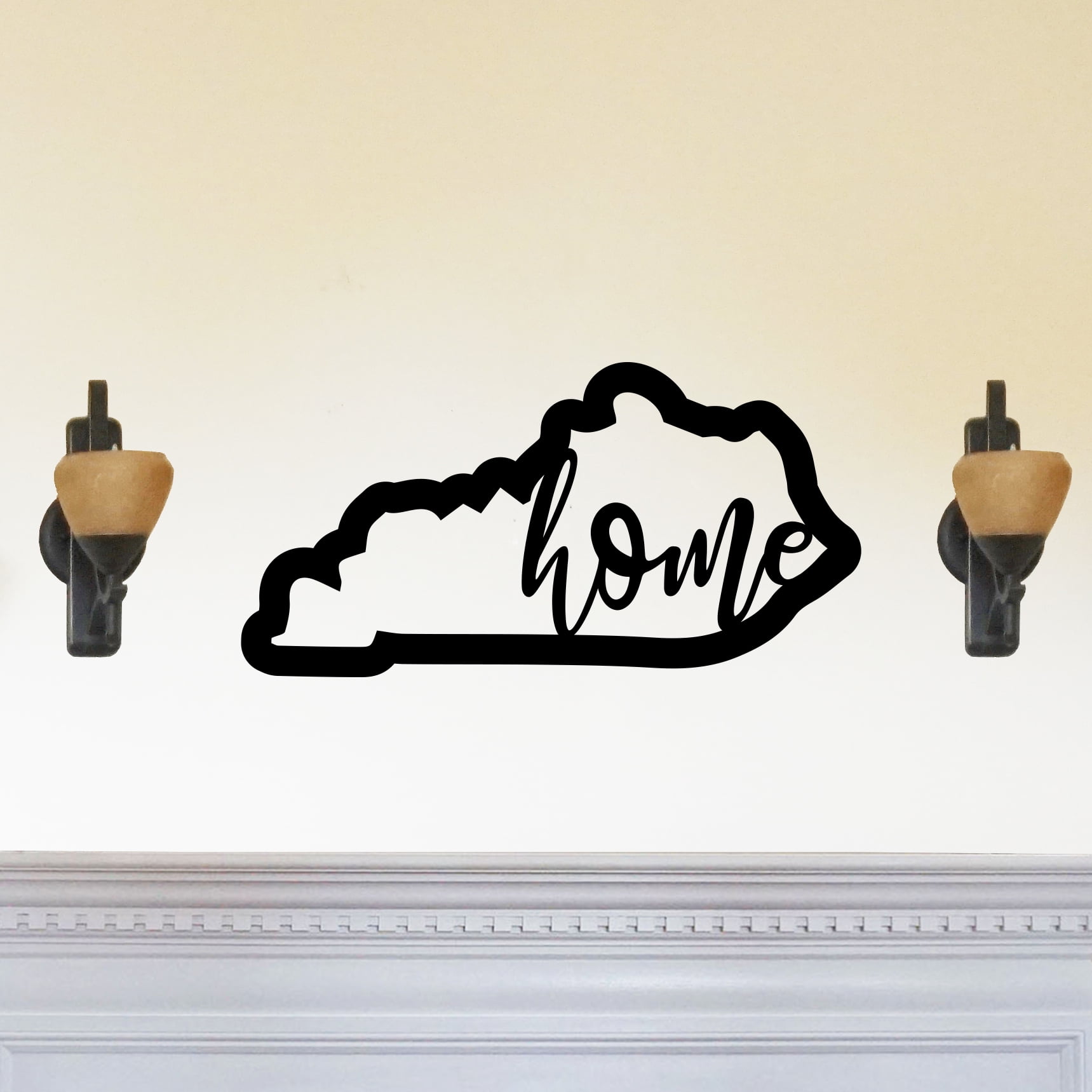 Kentucky Home State Silhouette Solid Steel Home Decor Decorative Accent ...