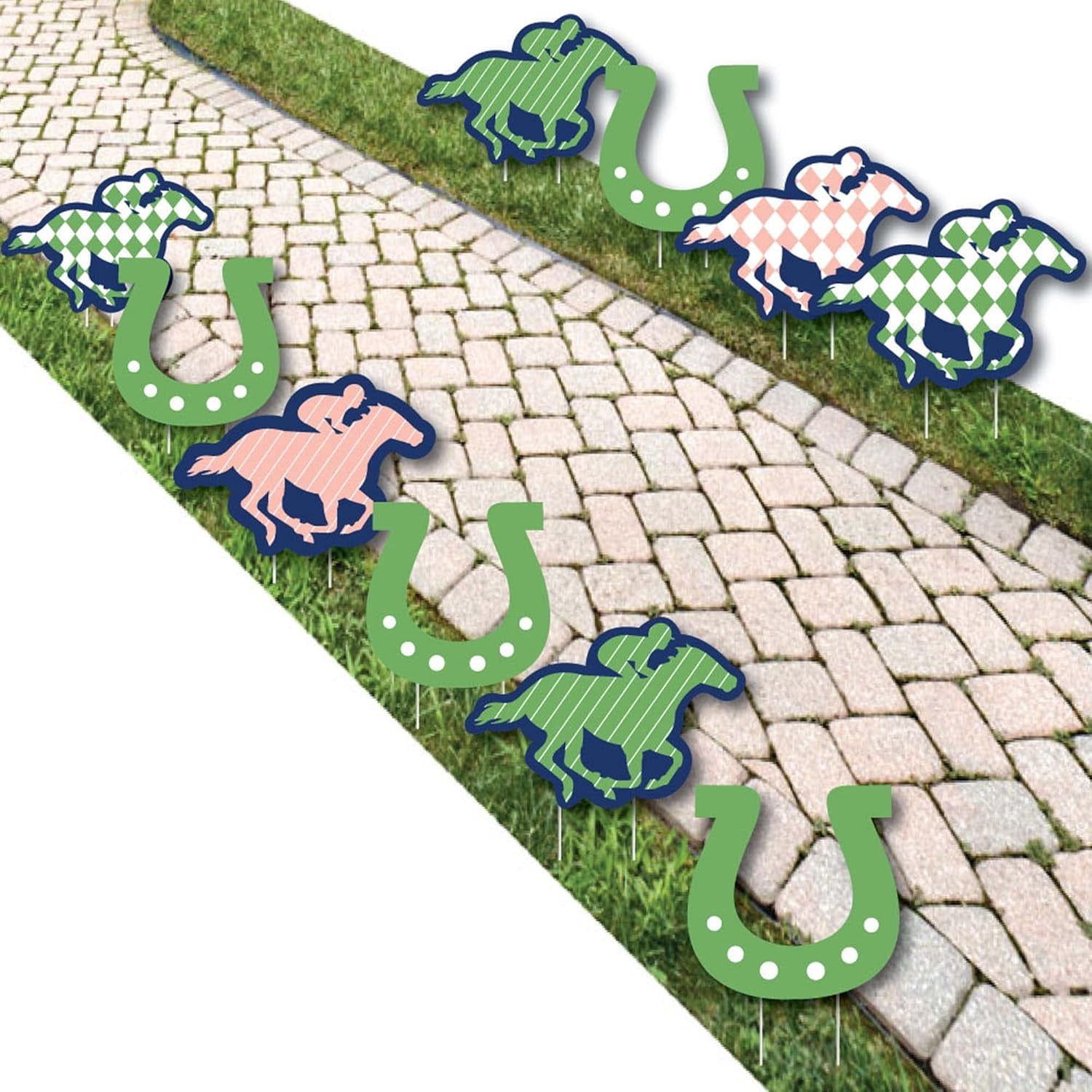 Kentucky Horse Derby - Horse and Horseshoe Lawn Decorations - Outdoor ...