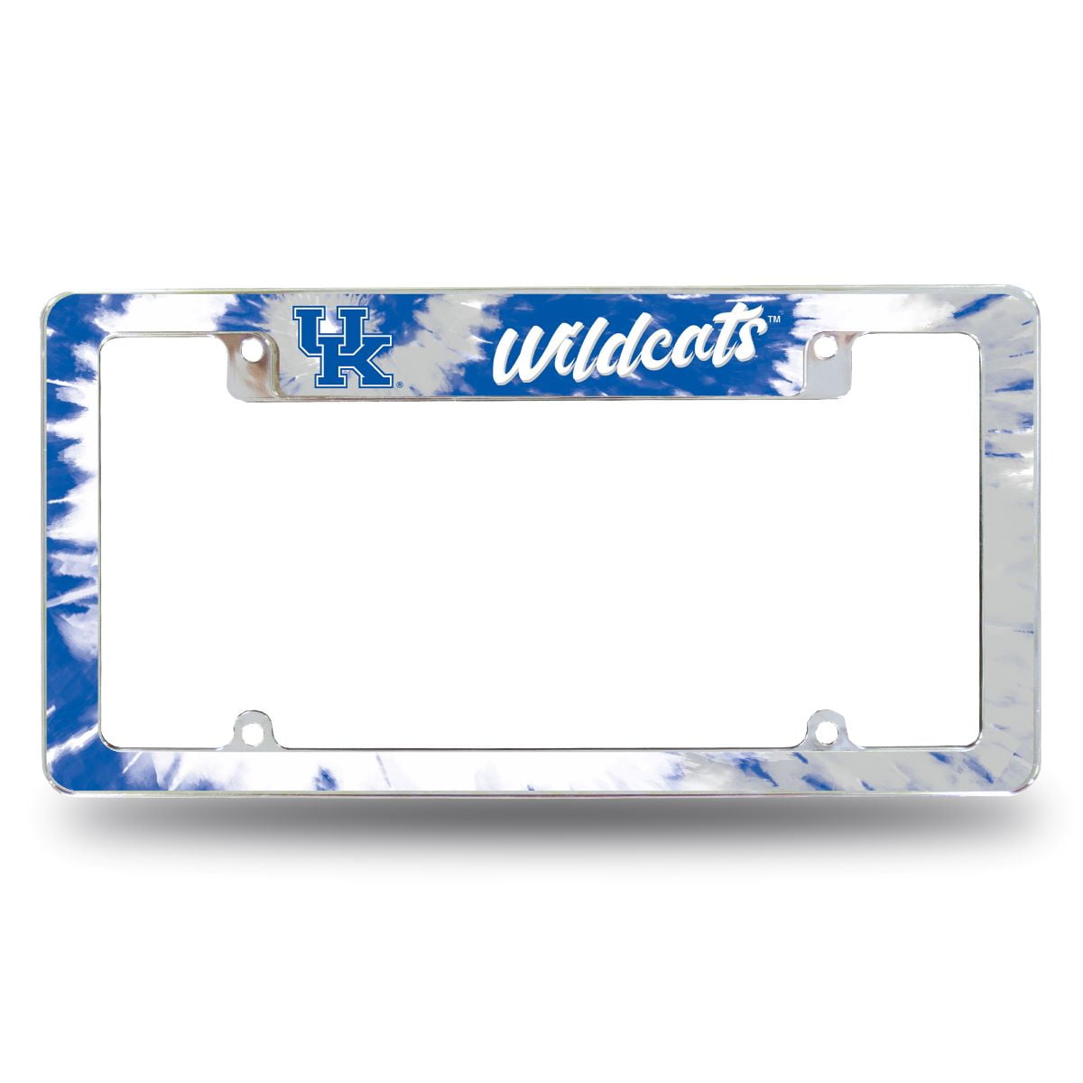 Kentucky NCAA Wildcats Chrome Metal License Plate Frame with Tie Dye ...