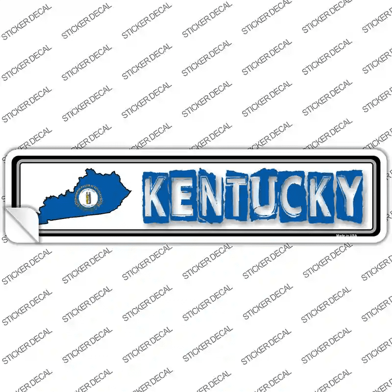 Kentucky Outline Novelty Narrow Sticker Decal Large - Walmart.com