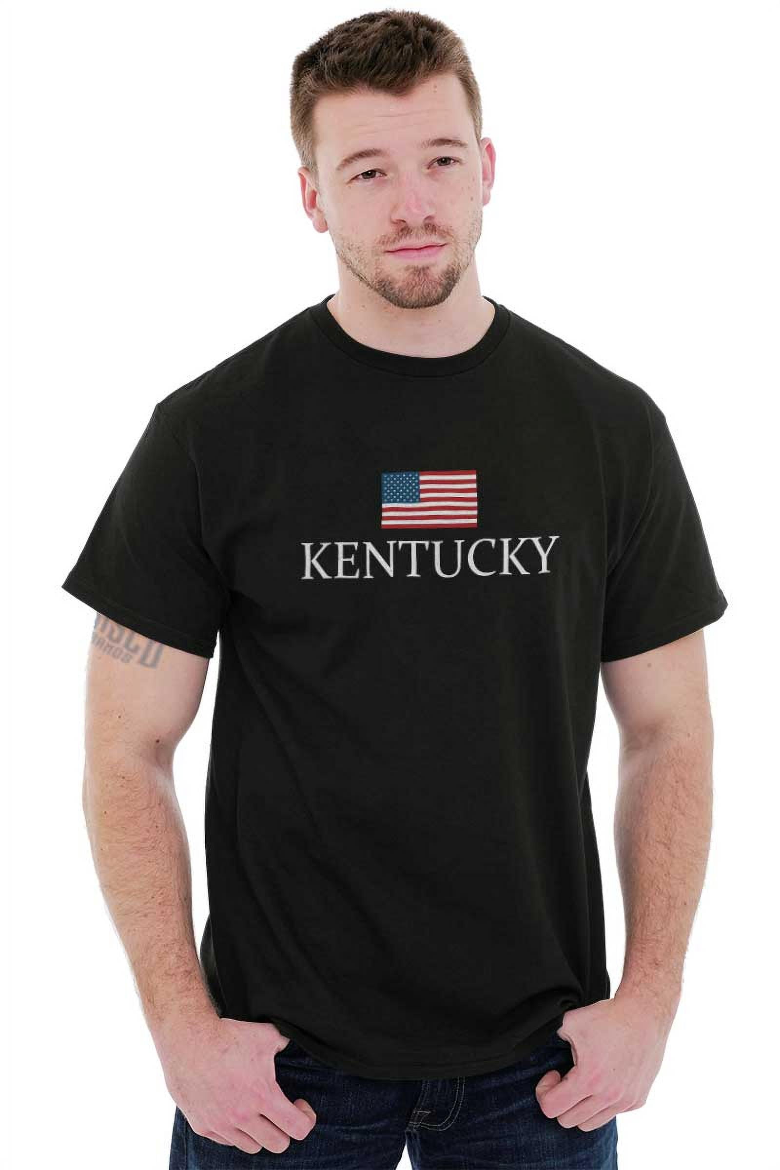 Kentucky Pride American Flag KY USA Men's Graphic T Shirt Tees Brisco ...