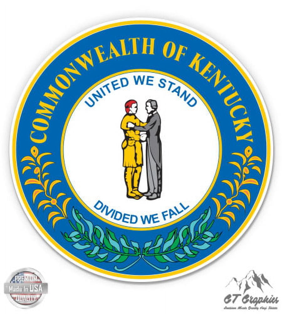 Kentucky State Seal - 5" Vinyl Sticker - For Car Laptop I-Pad ...