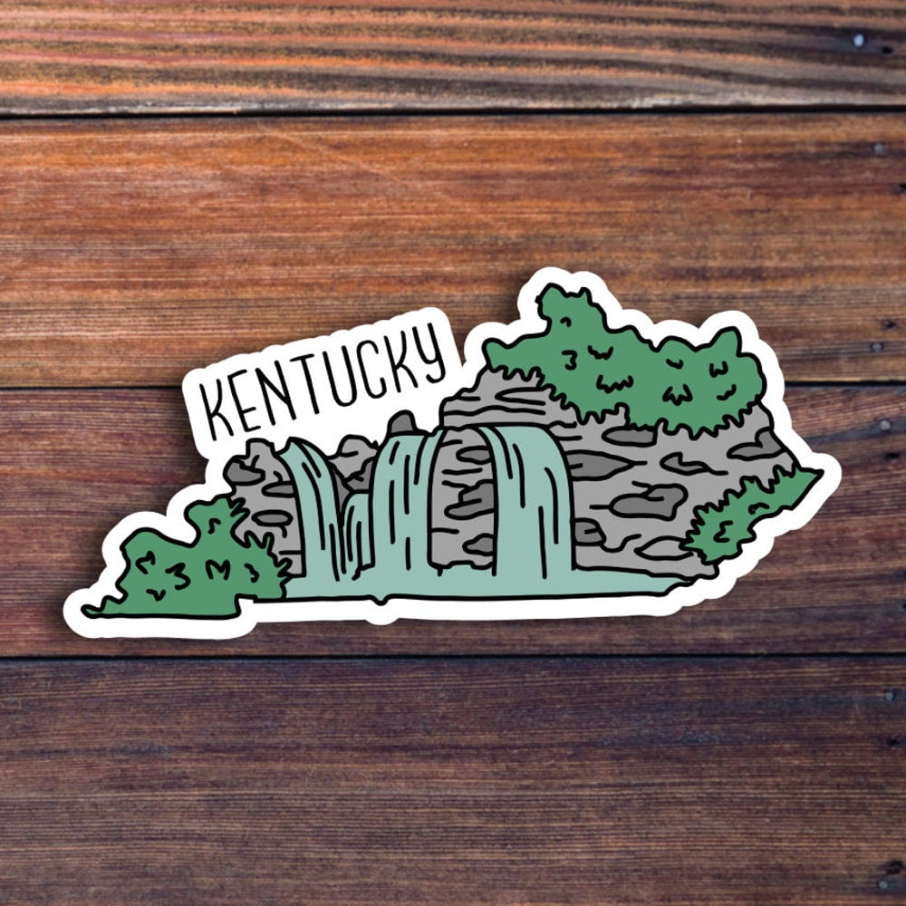 Kentucky State Shaped Sticker, Kentucky Stickers, Kentucky Sticker, Usa ...
