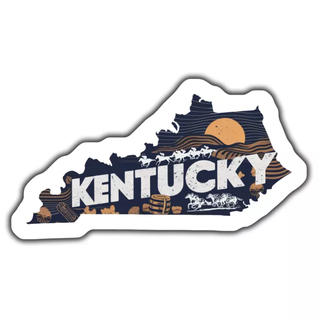 Kentucky State Sticker, Vintage Kentucky Sticker, Kentucky Souvenir ...