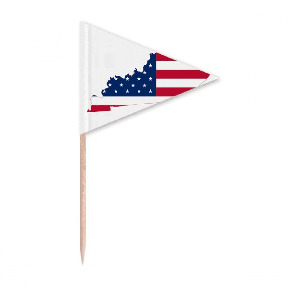 Kentucky Toothpick Triangle Cupcake Toppers Flag - Walmart.com