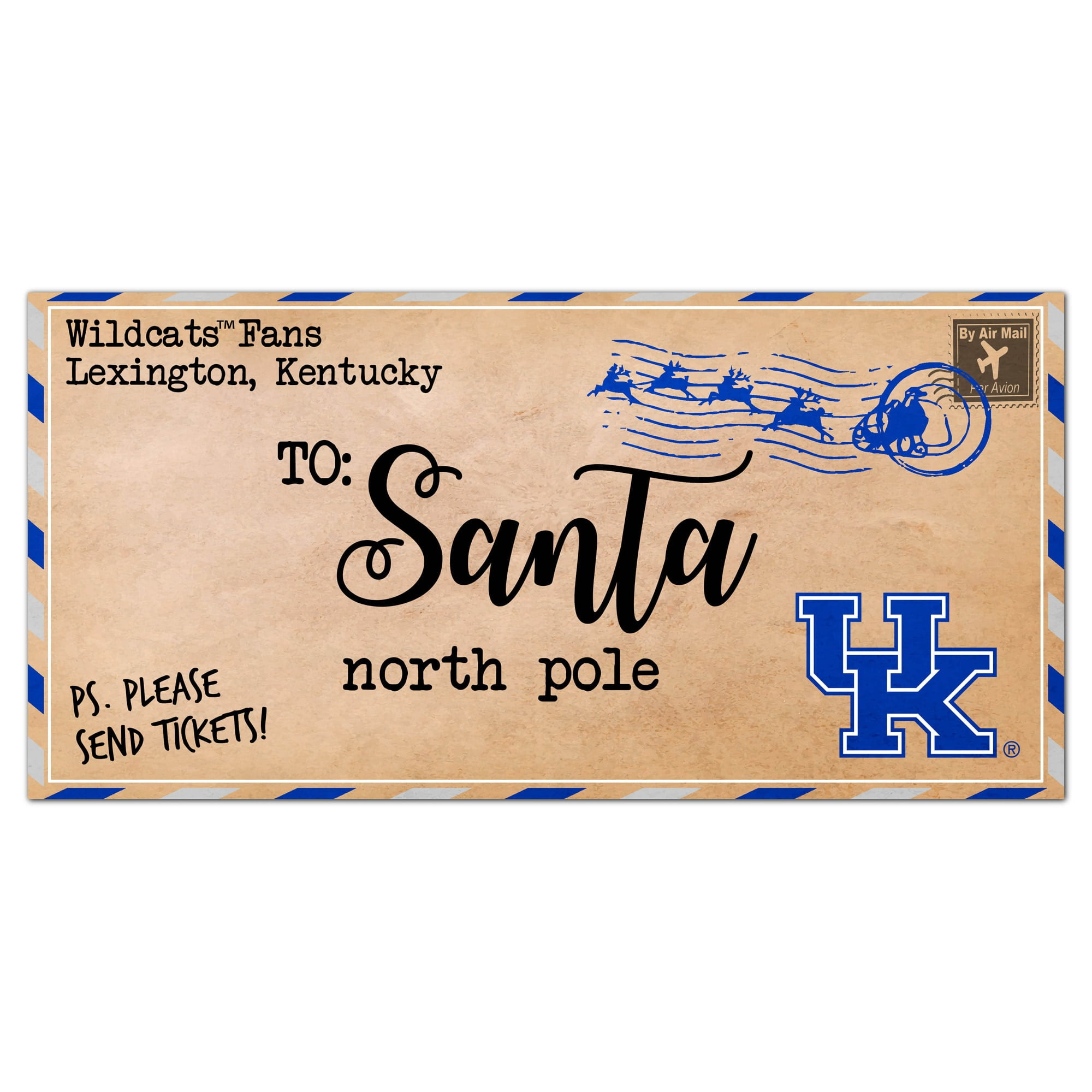 Kentucky Wildcats 6'' x 12'' Letter to Santa Sign - Walmart.com