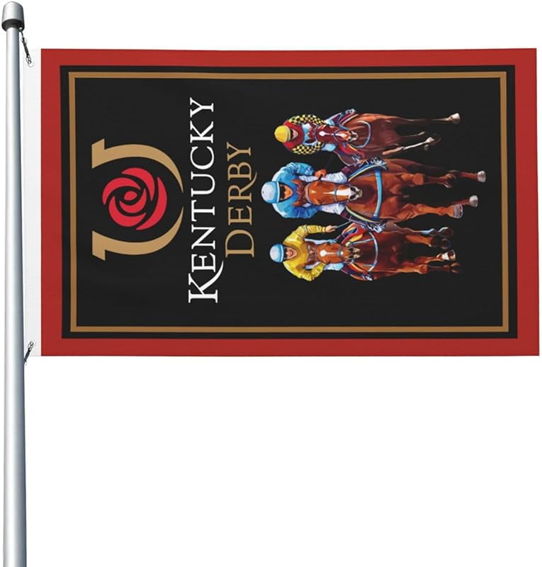 Kentucky derby Flag Double Sided Banner Horse Racing Flag Party ...