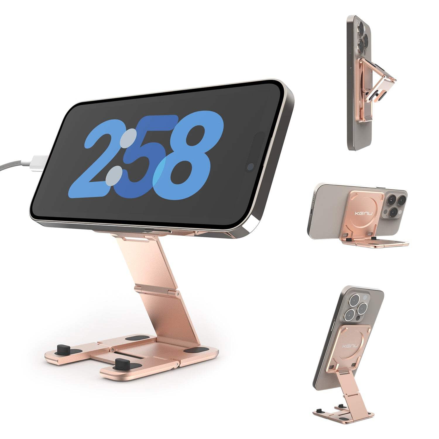 Kenu Stance+ 10-in-1 MagSafe Phone Mount + Stand - Rose Gold - Walmart.com