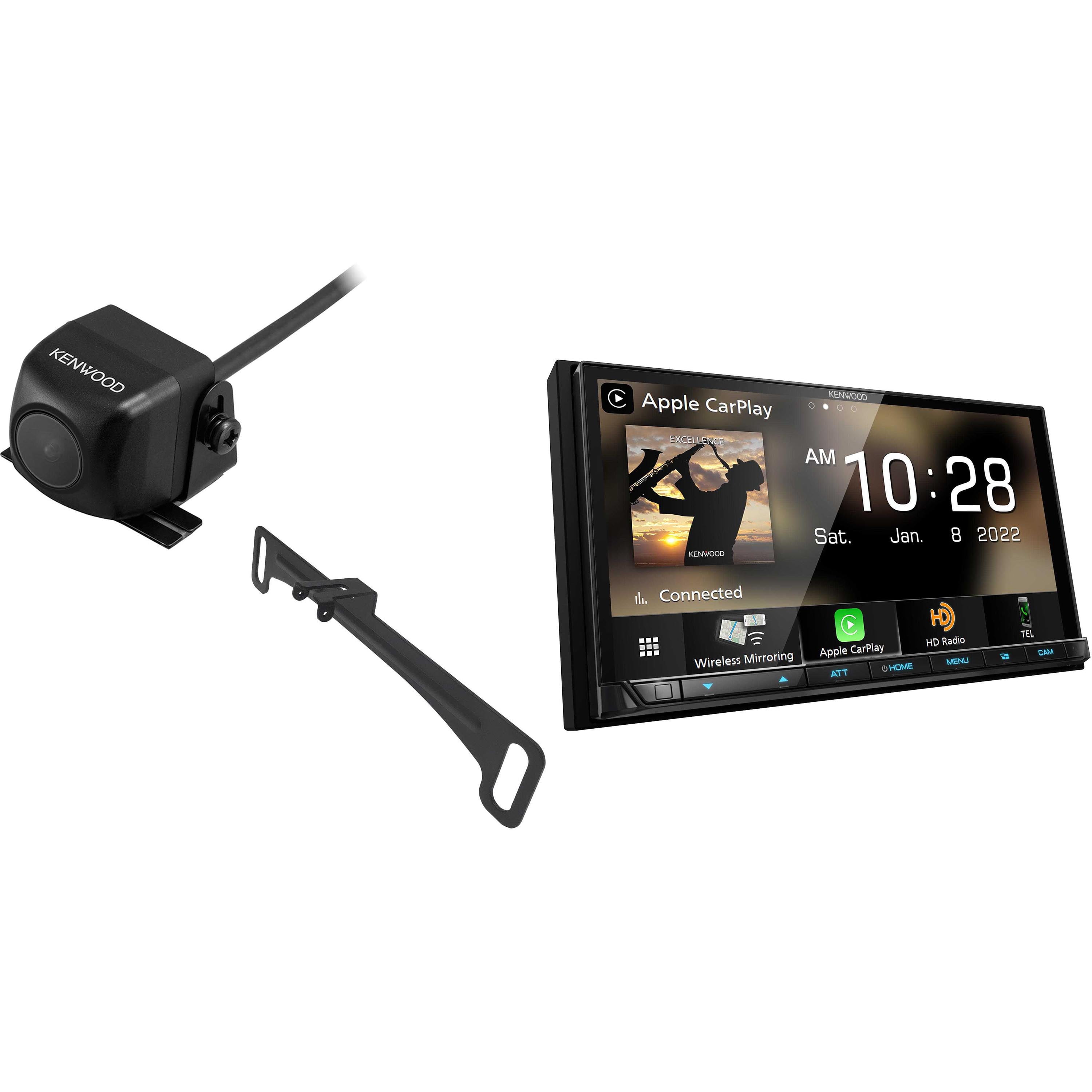 Kenwood DMX908S MultiMedia Receiver with CMOS-230LP Rearview Camera ...