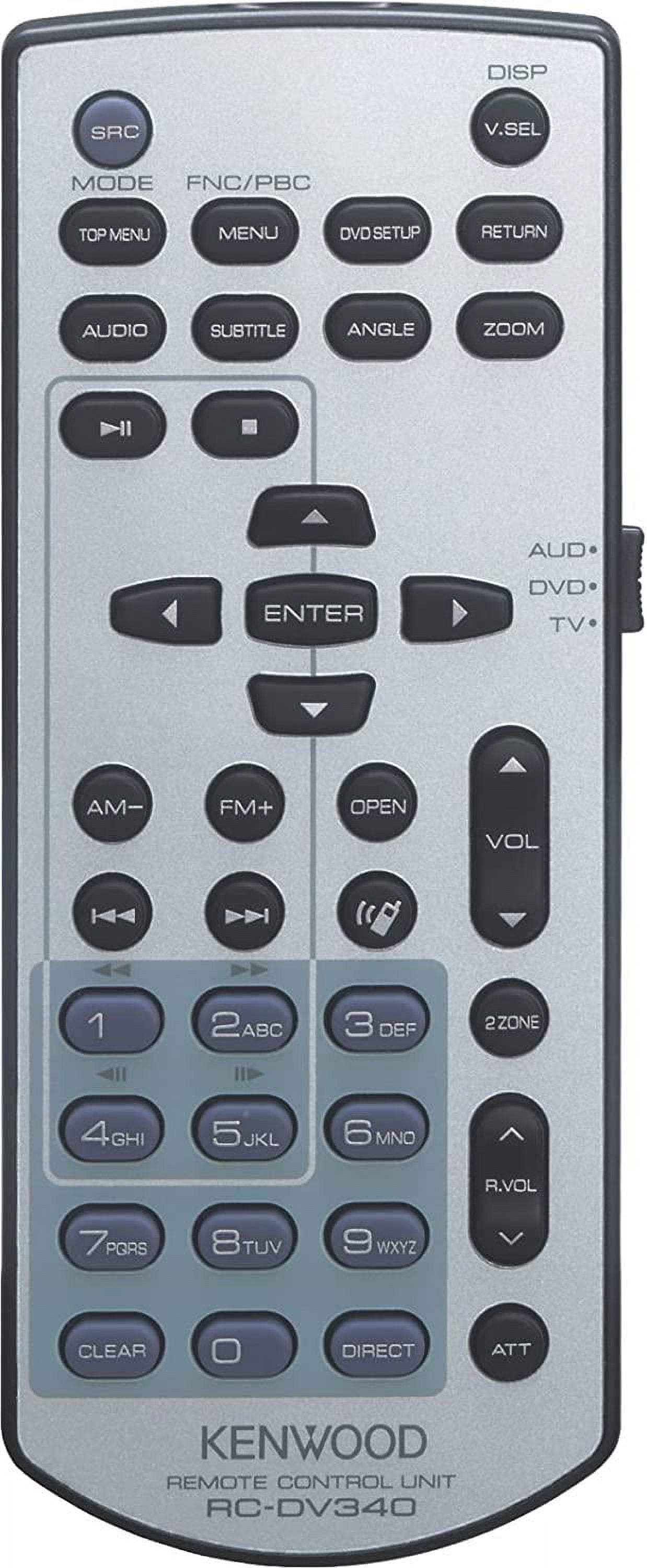 Kenwood KCA-RCDV340 Remote Control for Car Stereos Multimedia ...