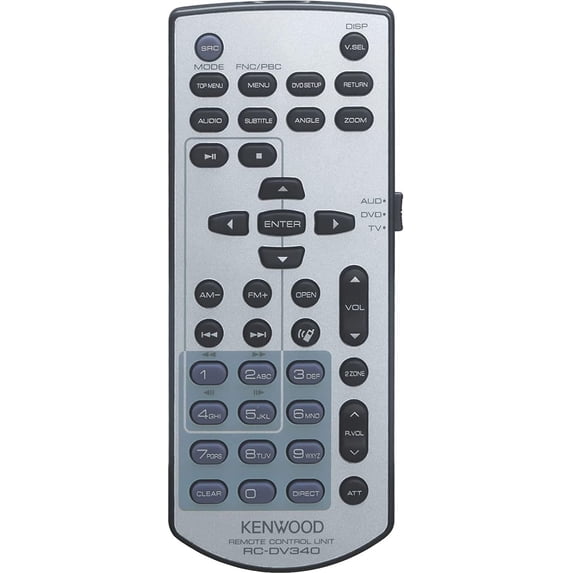 Kenwood KCA-RCDV340 Remote Control for Car Stereos Multimedia ...