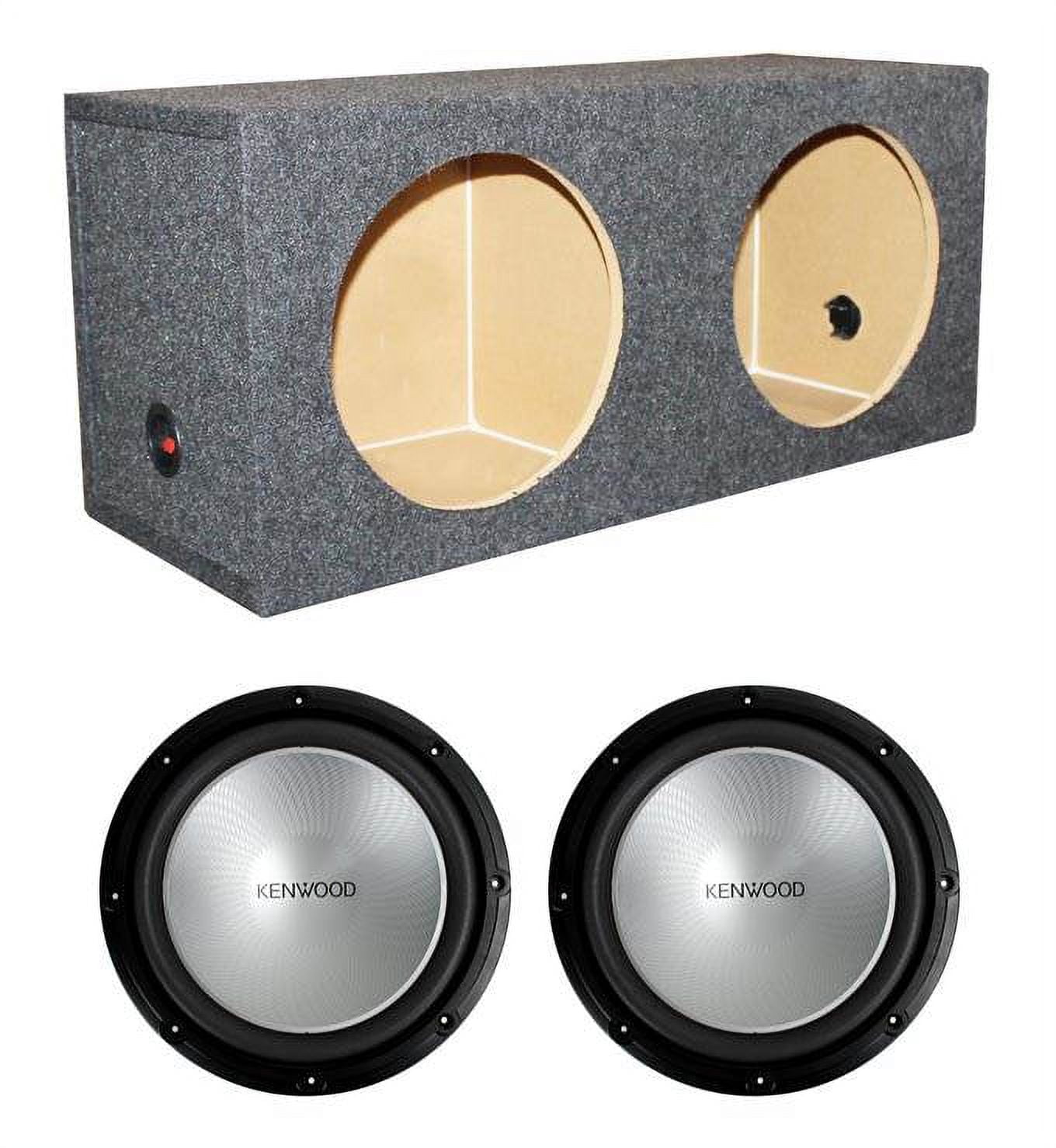 Kenwood KFC-W12PS 12" 2000W Car Subwoofers KFCW12PS + Dual Sealed Sub Box - Walmart.com