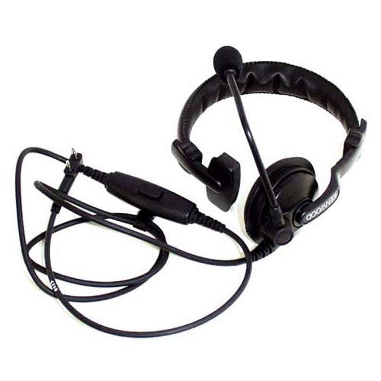 Kenwood Lightweight Single Muff Headset with Boom Mic - Black - Walmart.com