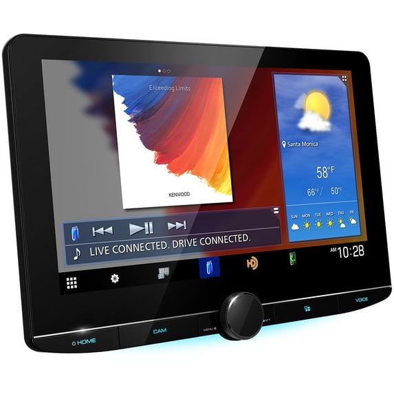 "Kenwood 10.1"" HD Car Stereo Receiver, DMX1057XR eXcelon with ...