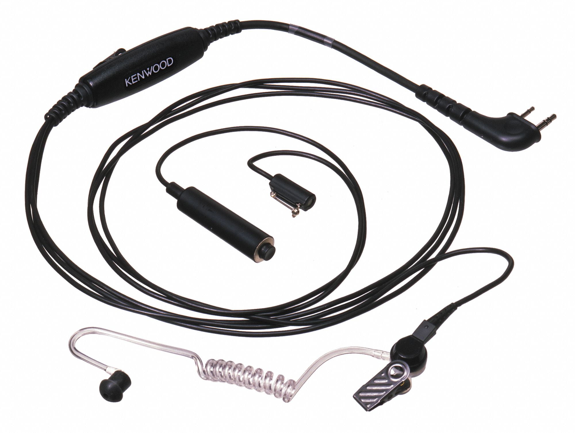 Kenwood KHS-9BL Three-Wire Lapel Mic with Earpiece - Walmart.com