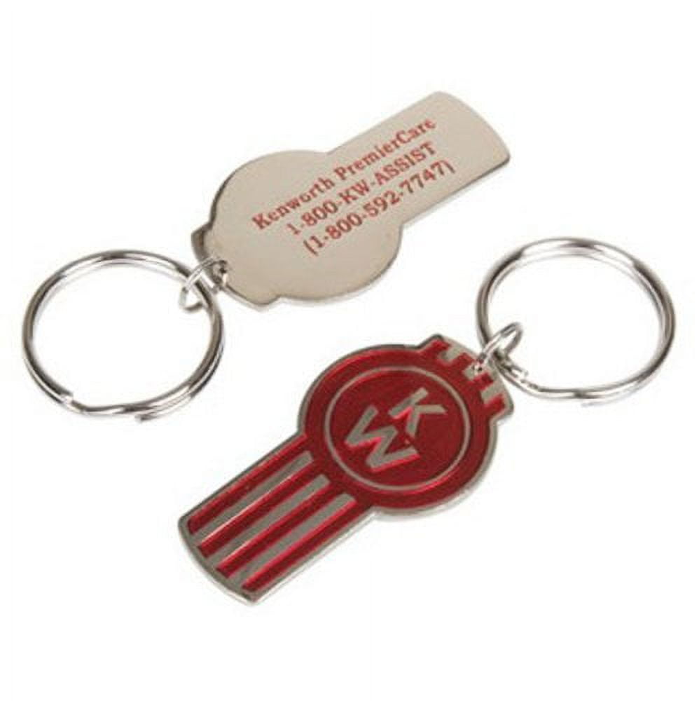 Kenworth Red & Silver Pewter Key Tag Keychain - Walmart.com