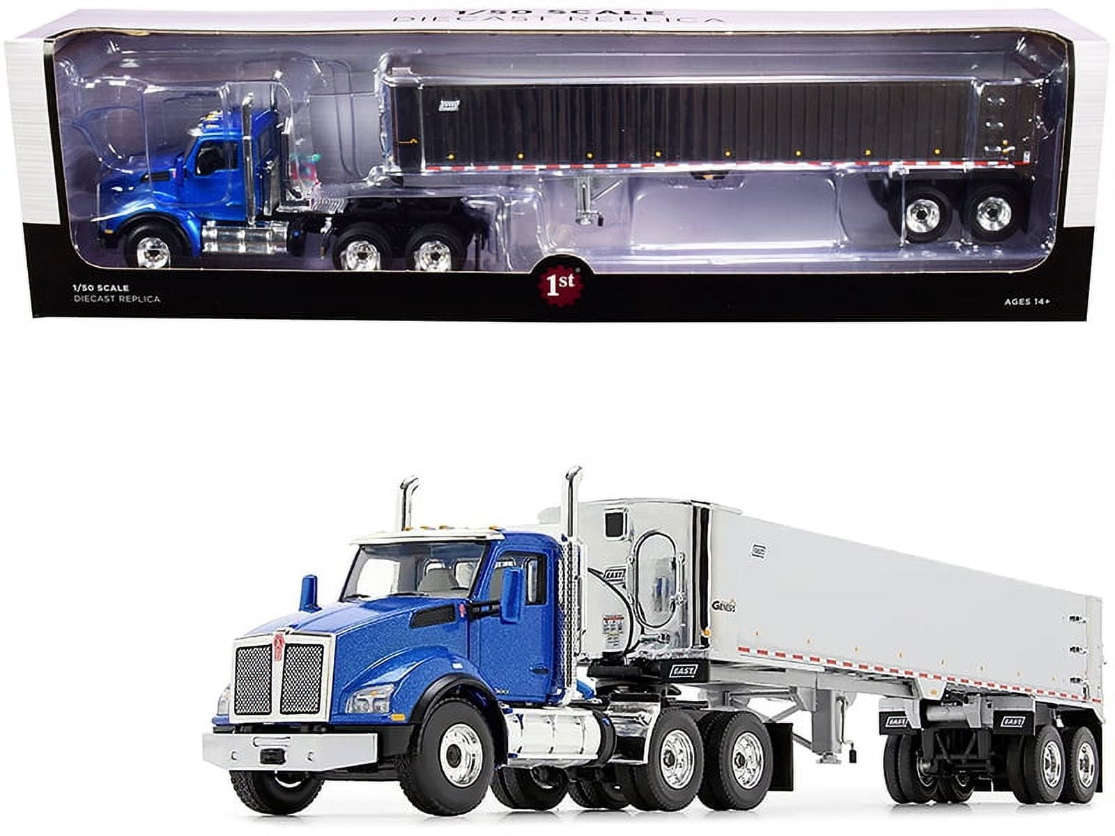 Kenworth T880 Day Cab with East Genesis End Dump Trailer Surf Blue ...