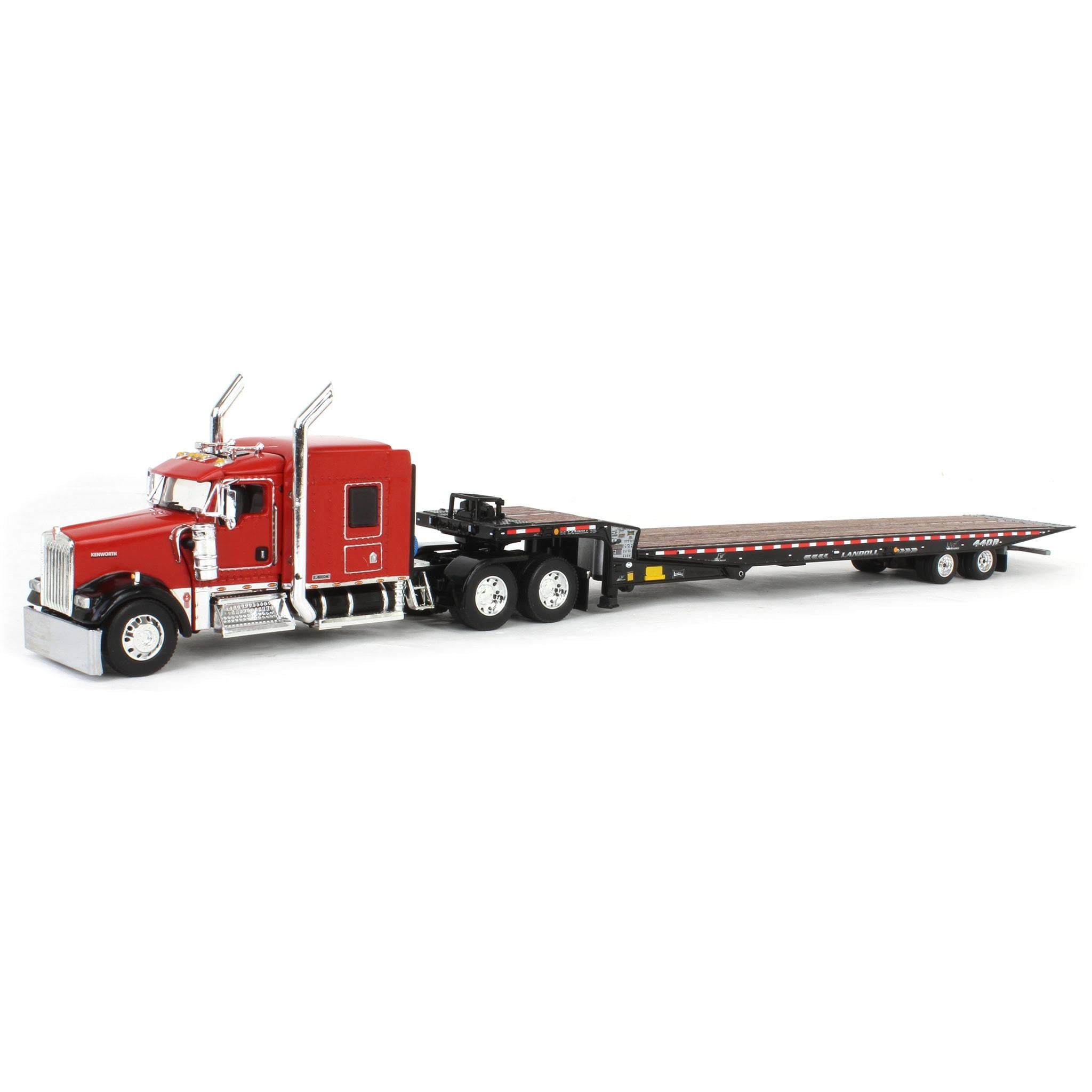 First Gear DCP 1/64 Black/Red Kenworth W900L Landoll 440B-50CA ...
