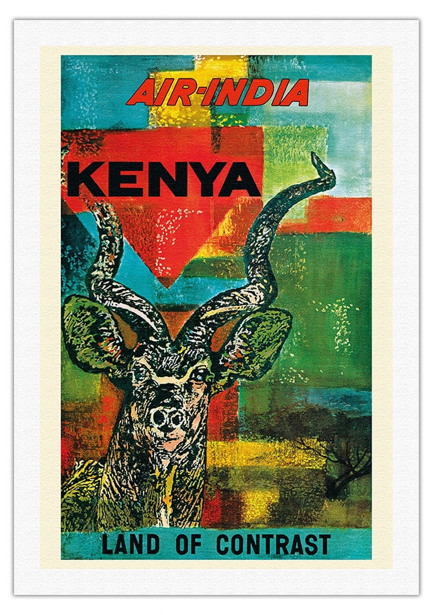 Kenya Africa - Land of Contrast - Air India - Vintage Airline Travel ...