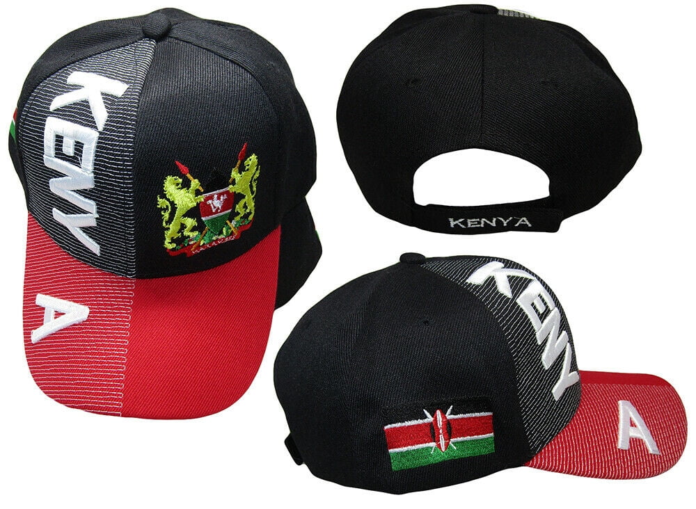 Kenya Country Black Red White Letter Crest Patch On Side Embroidered ...