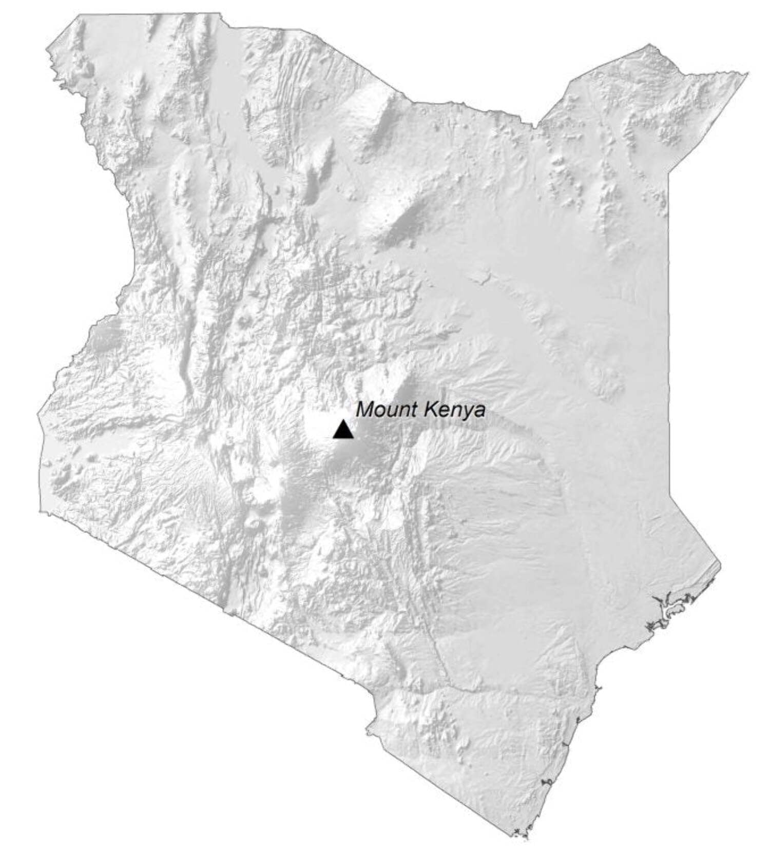 Kenya Elevation Map GLOSSY POSTER PICTURE PHOTO PRINT BANNER ...