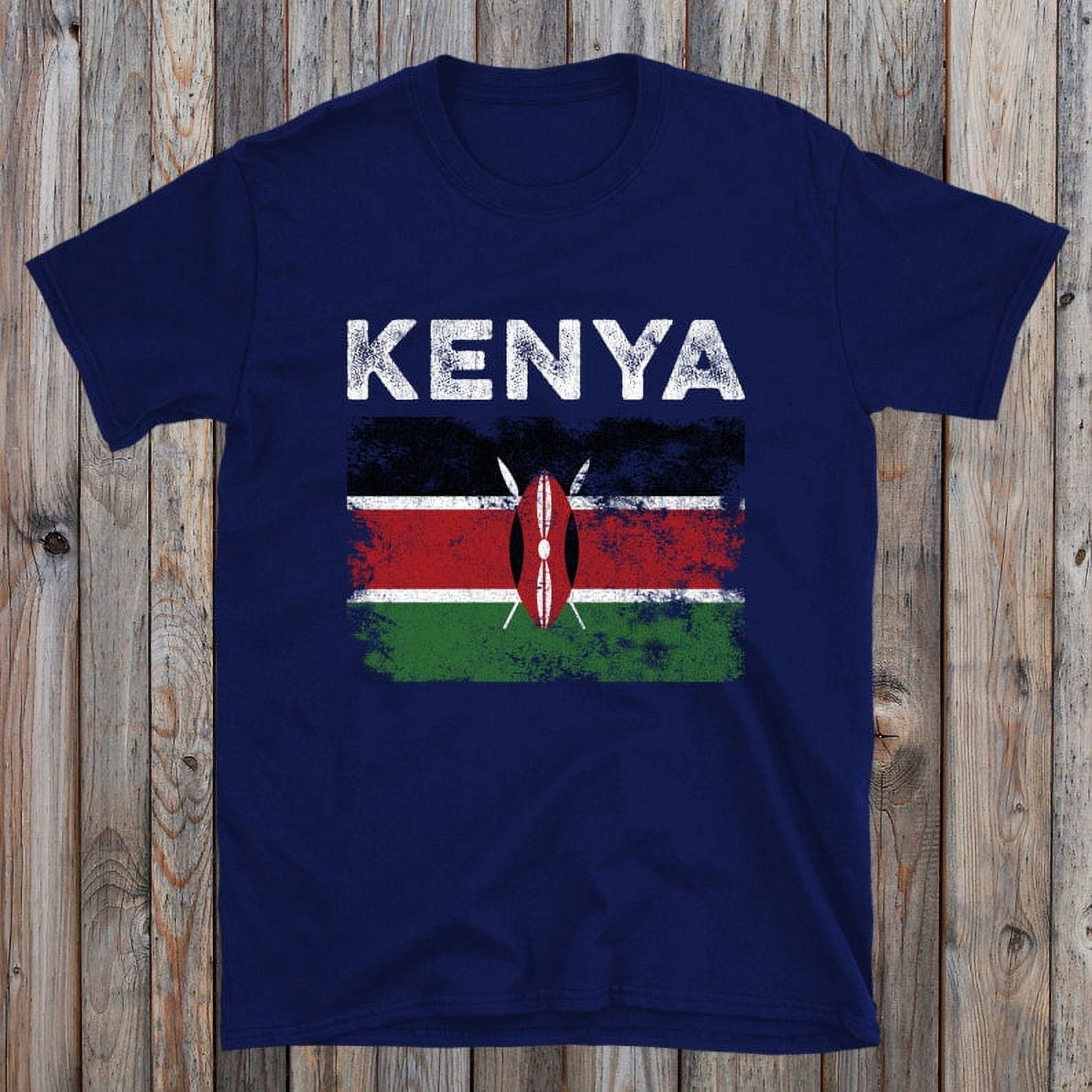 Kenya Flag Distressed - Kenyan Flag T-Shirt - Walmart.com