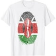 Kenya Flag Fingerprint It is in my DNA Gift for Kenyans T-Shirt ...