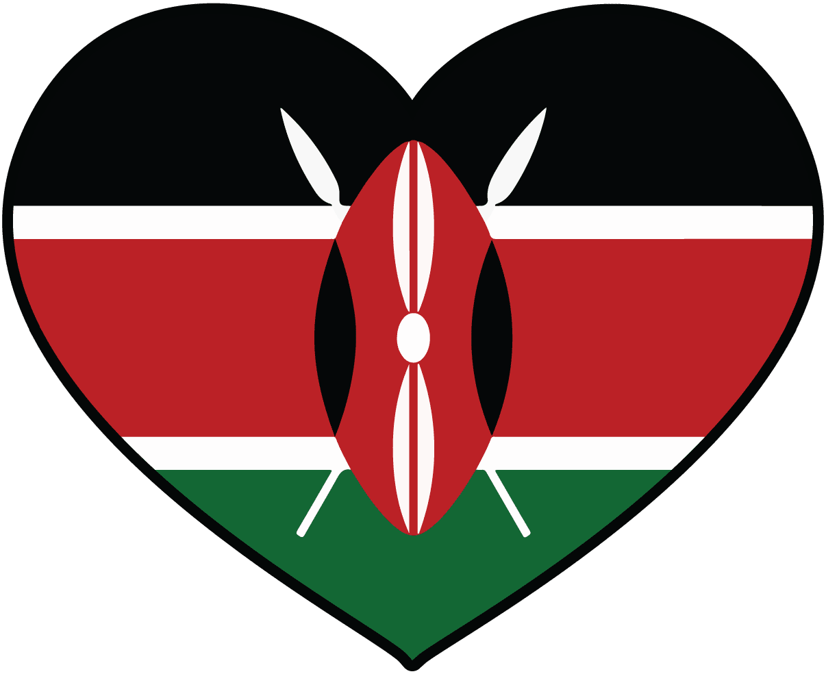 Kenya Flag Heart Sticker Decal / Republic of Kenya / Harambee / Nairobi ...