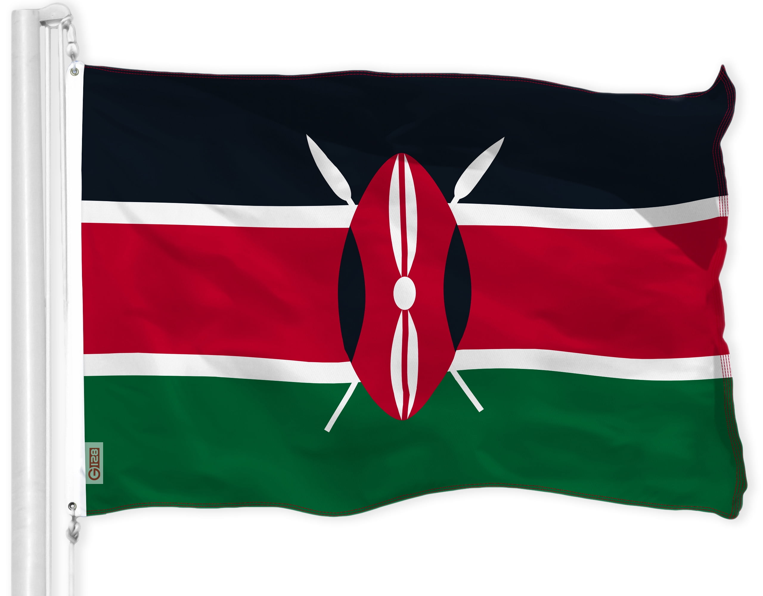Kenya (Kenyan) Flag | 3x5 feet | Printed 150D – Indoor/Outdoor, Vibrant ...