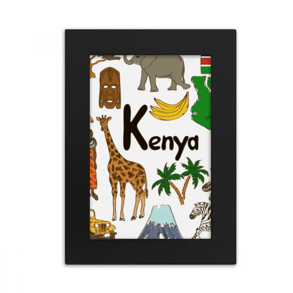 Kenya Landscap Animals National Flag Desktop Photo Frame Picture ...