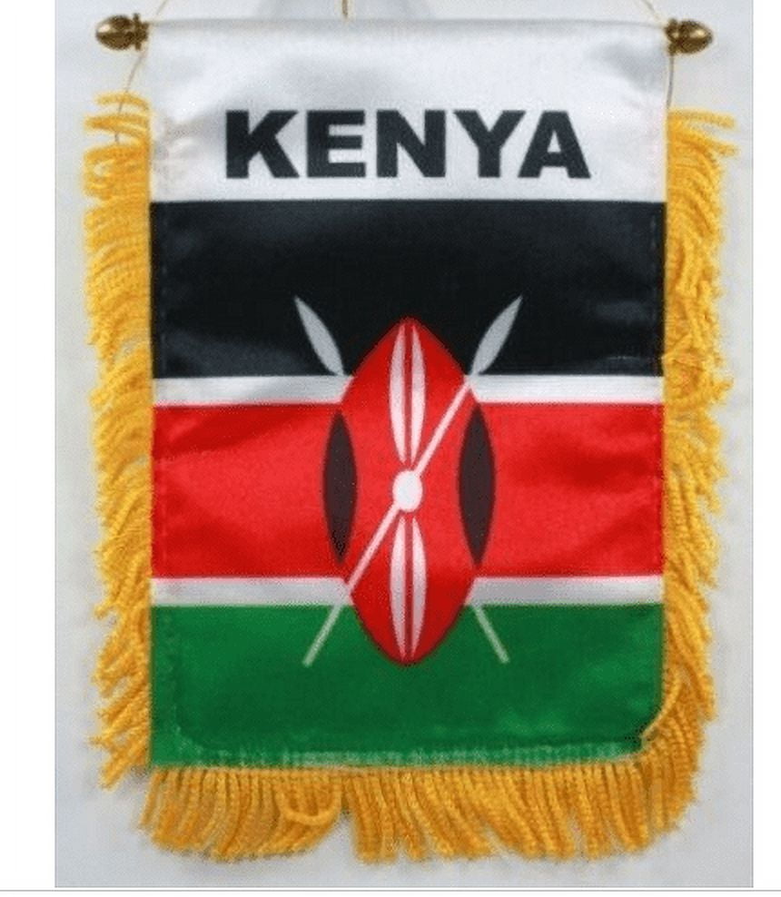 Kenya MINI BANNER FLAG GREAT FOR CAR & HOME WINDOW MIRROR HANGING ...