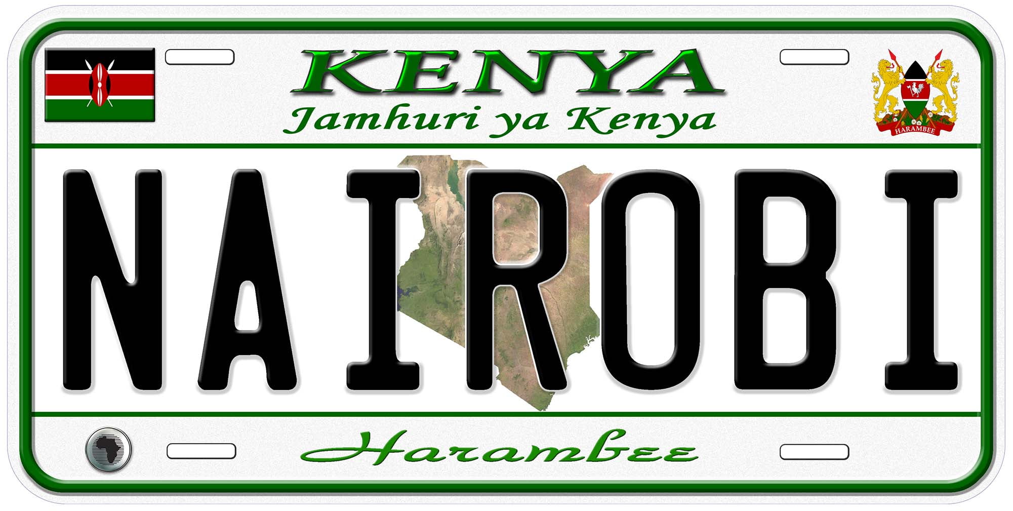 Kenya Nairobi Africa Custom Novelty Car License Plate - Walmart.com