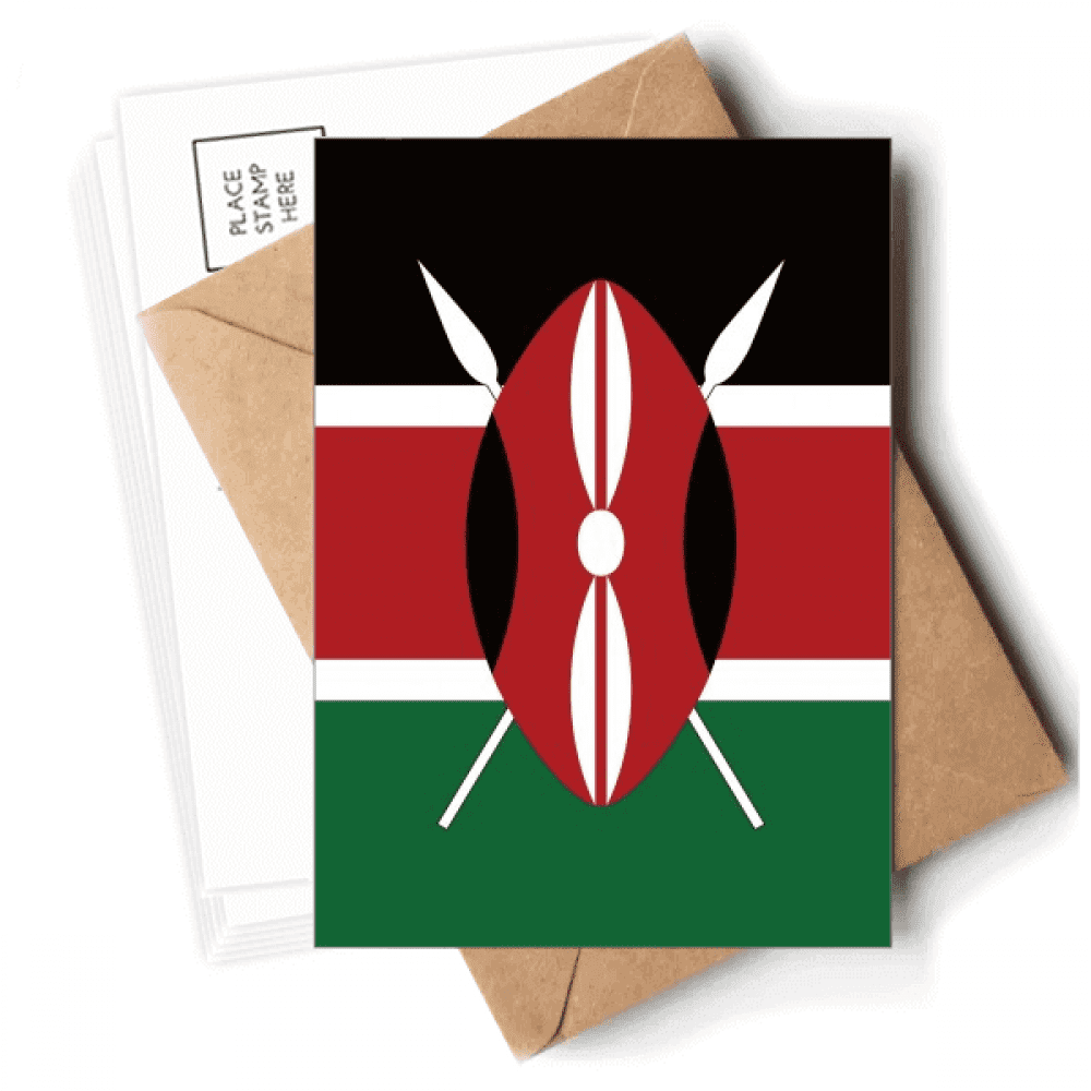 Kenya National Flag Africa Country Postcards Envelopes Blank Note Cards ...