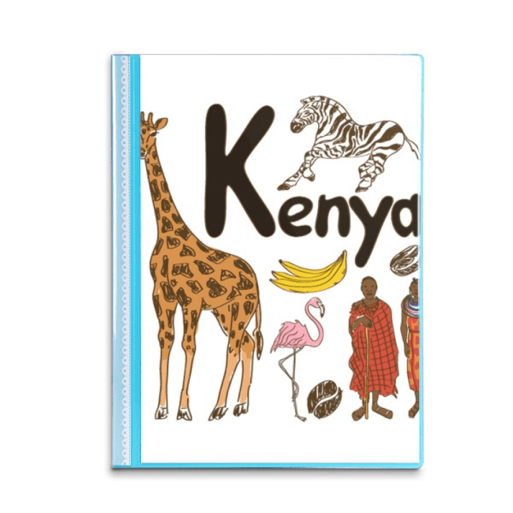 Kenya National symbol Landmark Pattern Book Sheet Protectors Portfolio ...