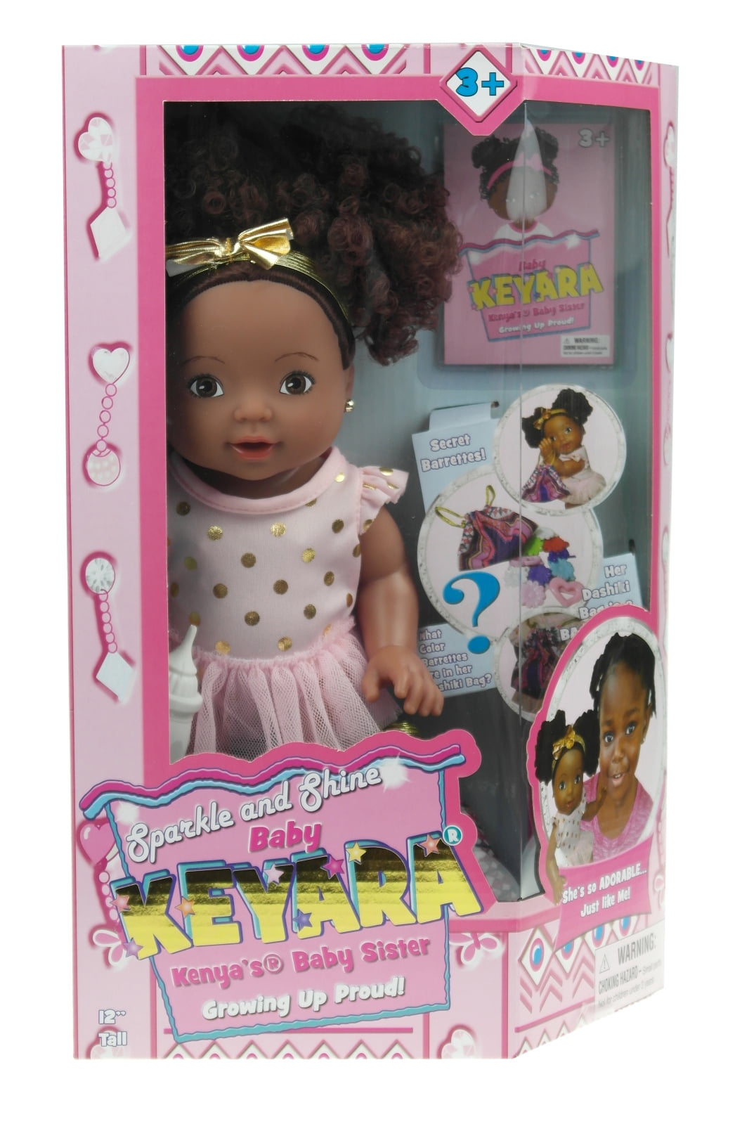 Kenya Sparkle And Shine Baby Keyara Doll 12 Inch Poseable with Styling ...
