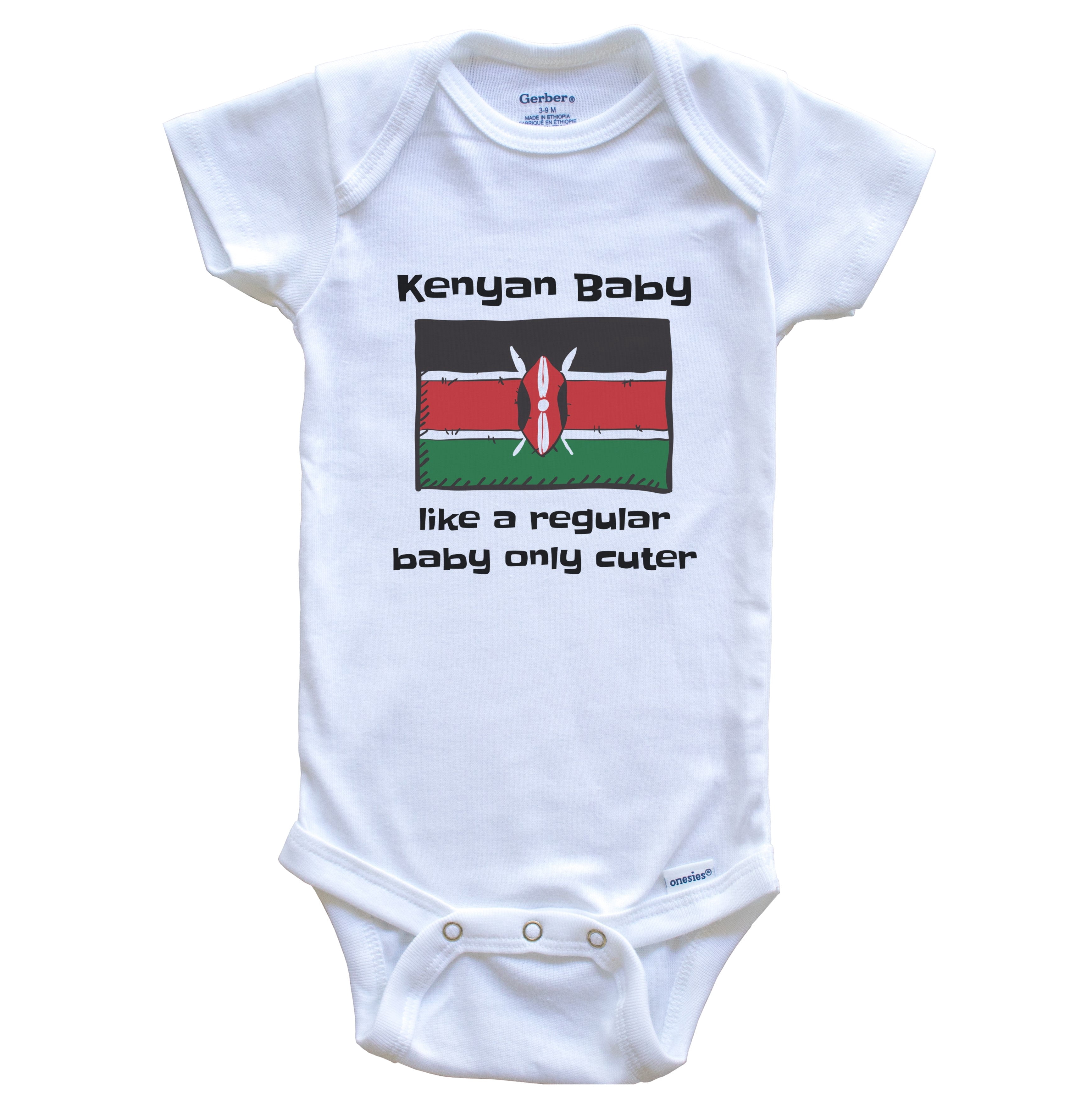 Kenyan Baby Like a Regular Baby Only Cuter Funny Kenya Flag Baby ...