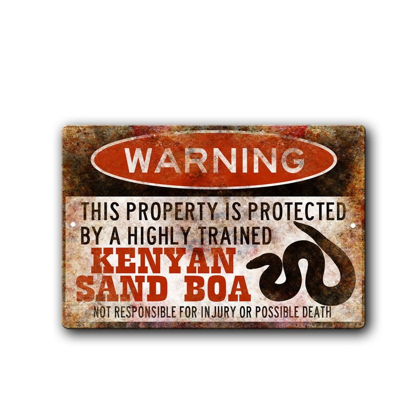 Kenyan Sand Boa Sign, Funny Metal Signs, Kenyan Sand Boa accessories ...